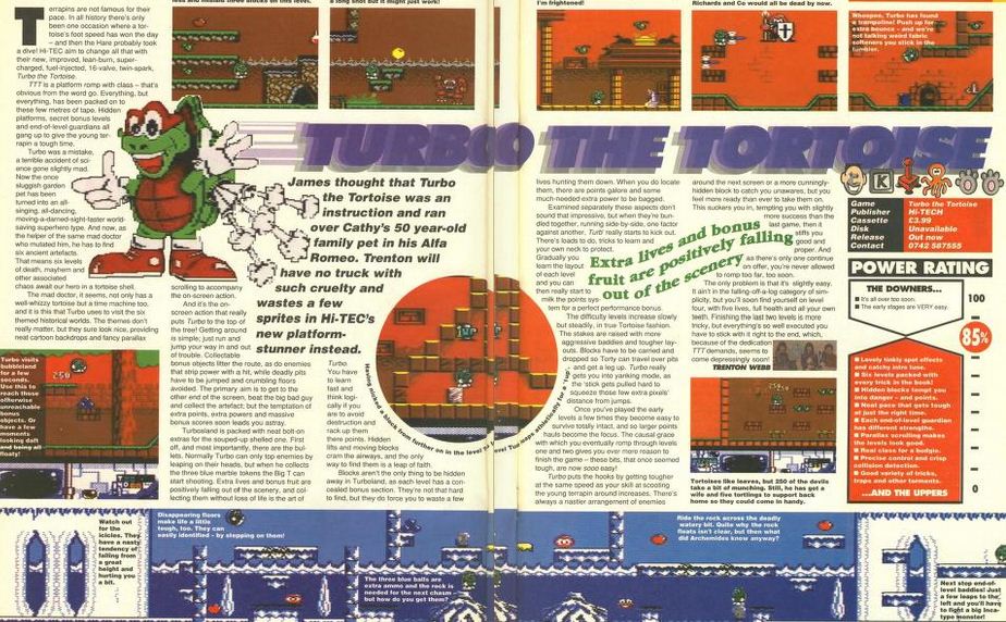 7. TURBO THE TORTOISE (85%, issue 23) – Commodore Format Archive